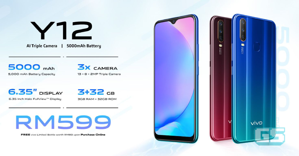 Vivo Y12 yang LEBIH BAIK dengan 64GB ROM kini boleh didapati di ...