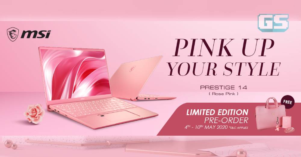 MSI Prestige 14 Rose Pink dibuka untuk Pre-Order bermula 4 Mei 2020 ini ...