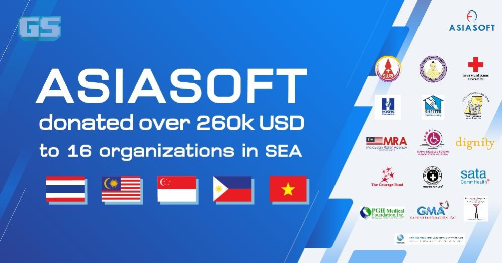 Asiasoft menderma lebih USD260 ribu kepada 16 organisasi Asia Tenggara ...