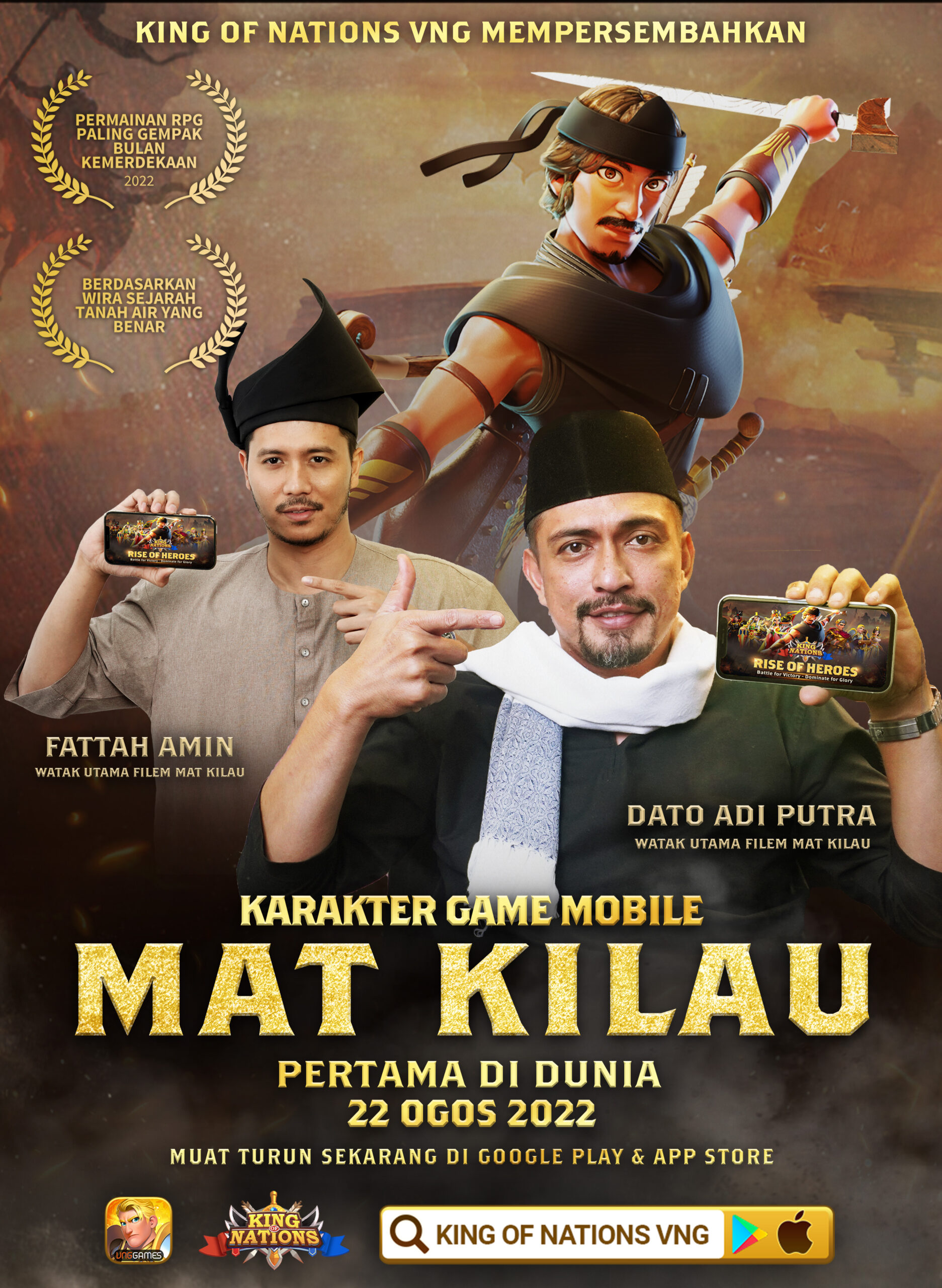 Pahlawan negara Mat Kilau kini tersedia dalam King of Nations ...
