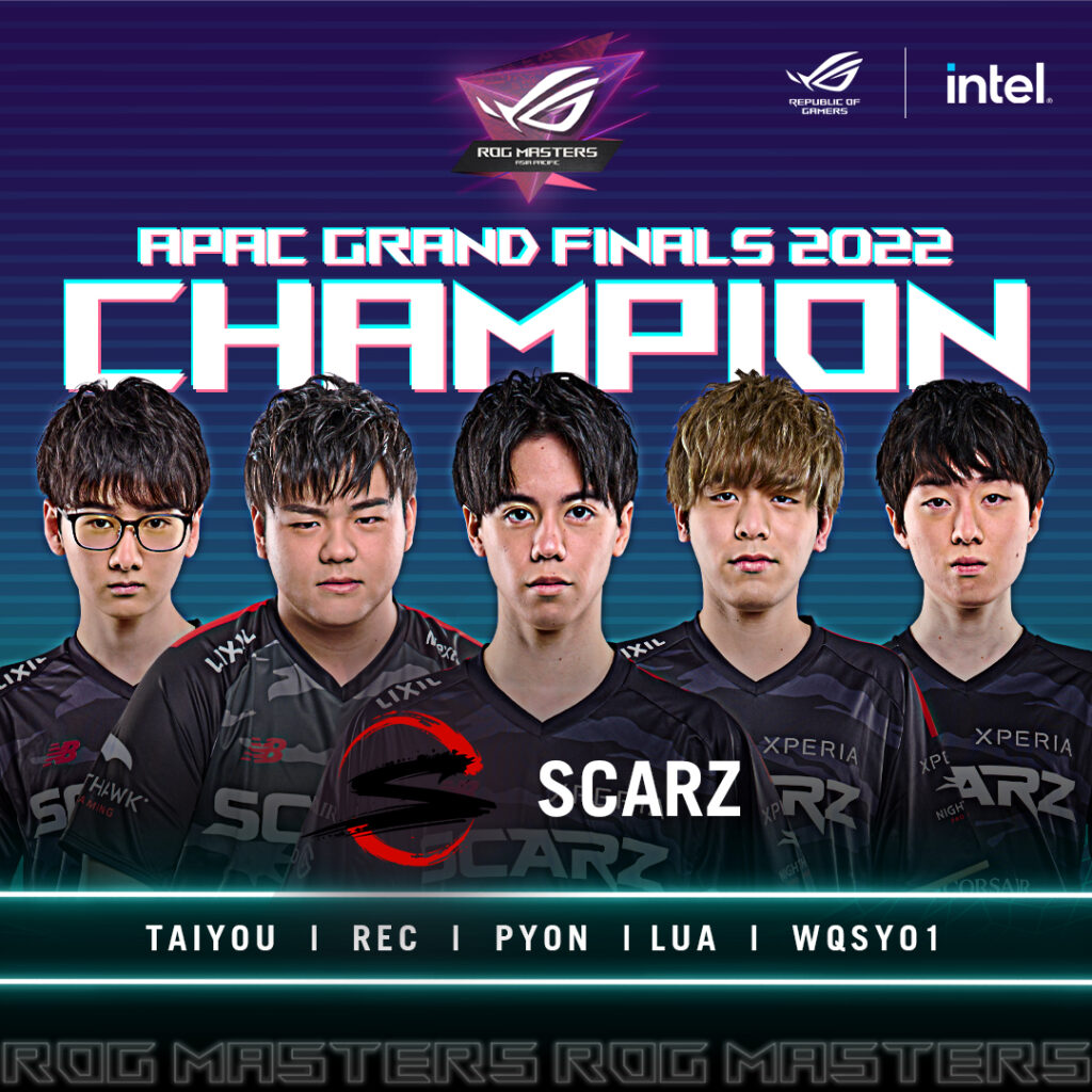 Scarz merupakan juara ROG Masters APAC 2022, raja R6 Siege Asia Pasifik ...