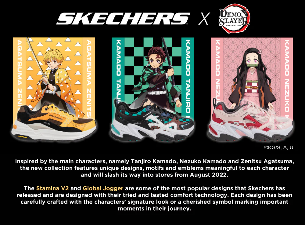 Skechers Berkolaborasi Dengan Demon Slayer! Kasut Direka Khas Seperti ...
