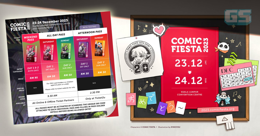 Comic Fiesta 2023: Info Penuh Tiket! Harga Bermula RM 30! - gamersantai.com